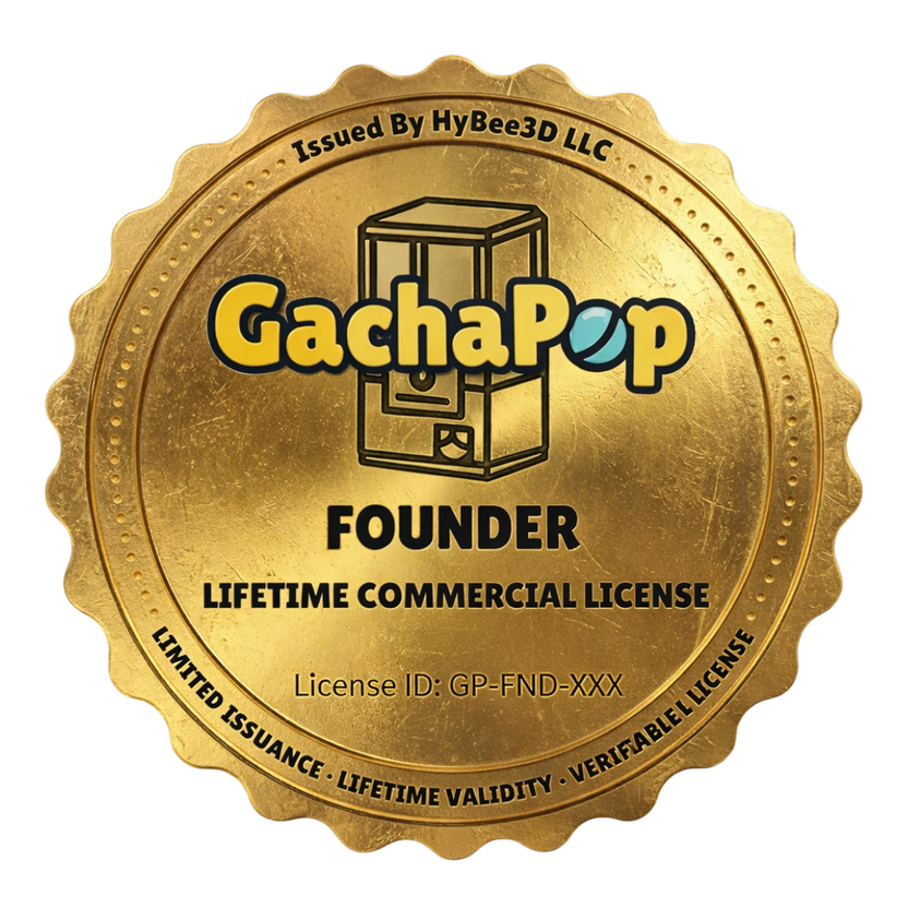 Authorized GachaPop Sellers – HyBee3D LLC